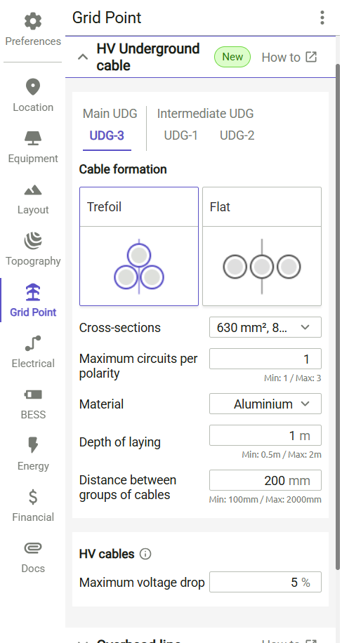 How to create Underground HV Cables in RatedPower