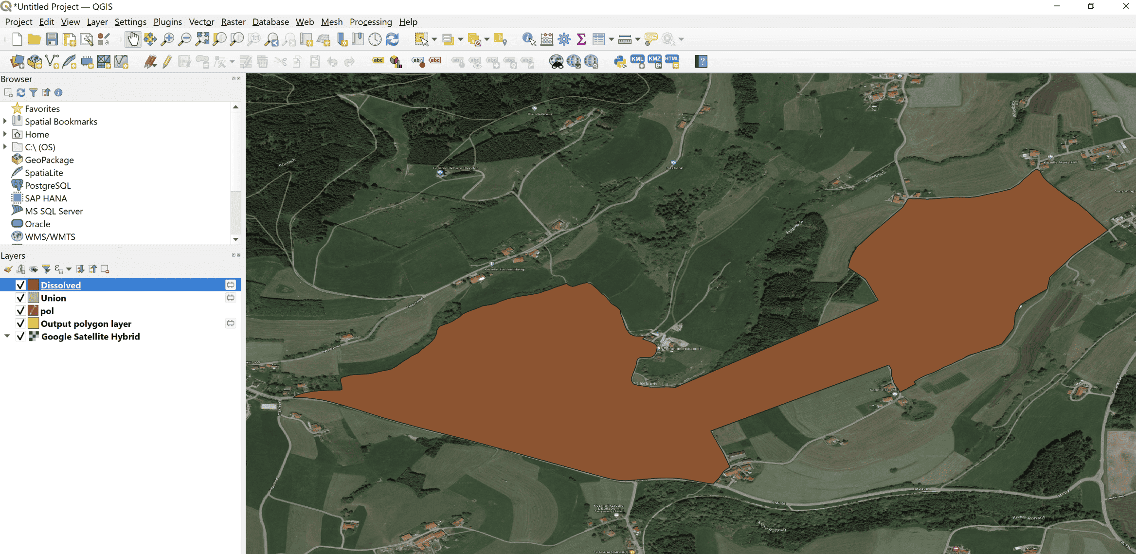 How to modify a site in QGIS (I): Unify areas