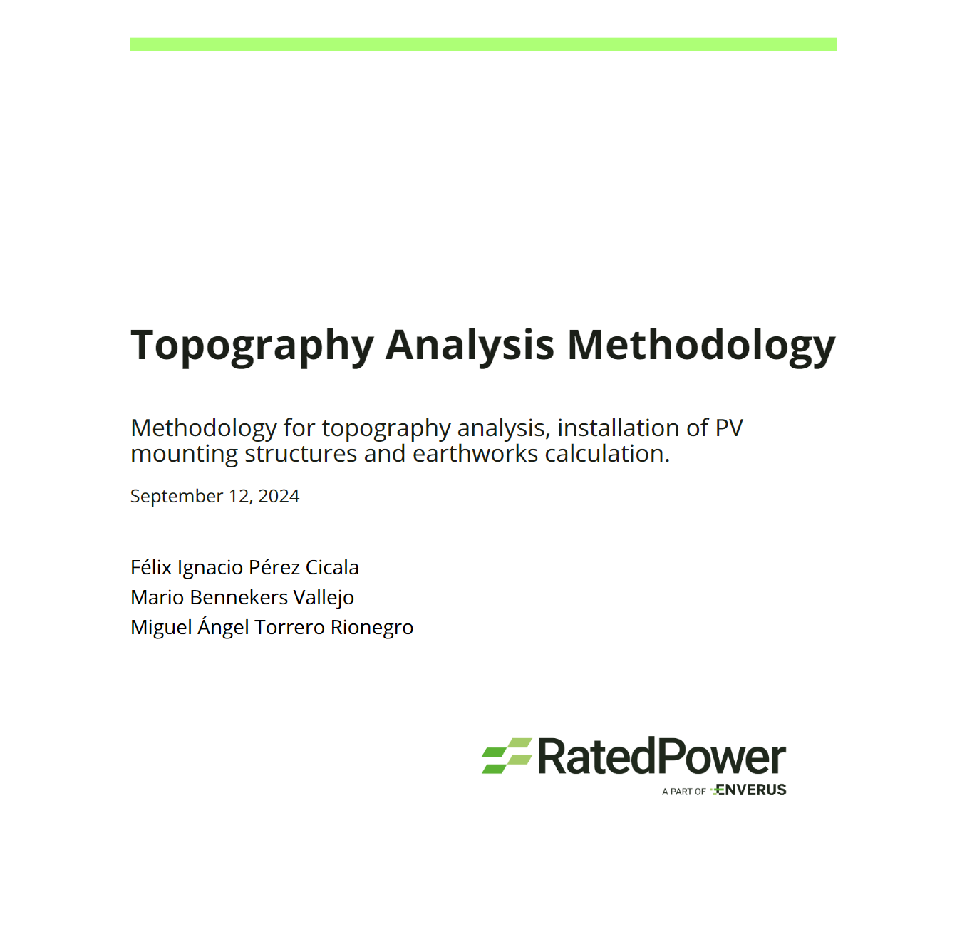 Topography Analysis Methodology
