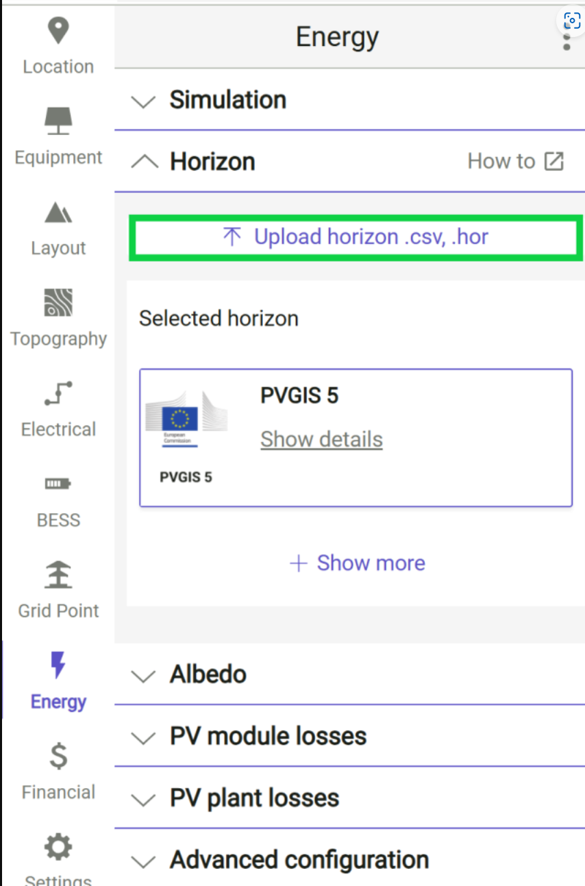 How to upload your own horizon file