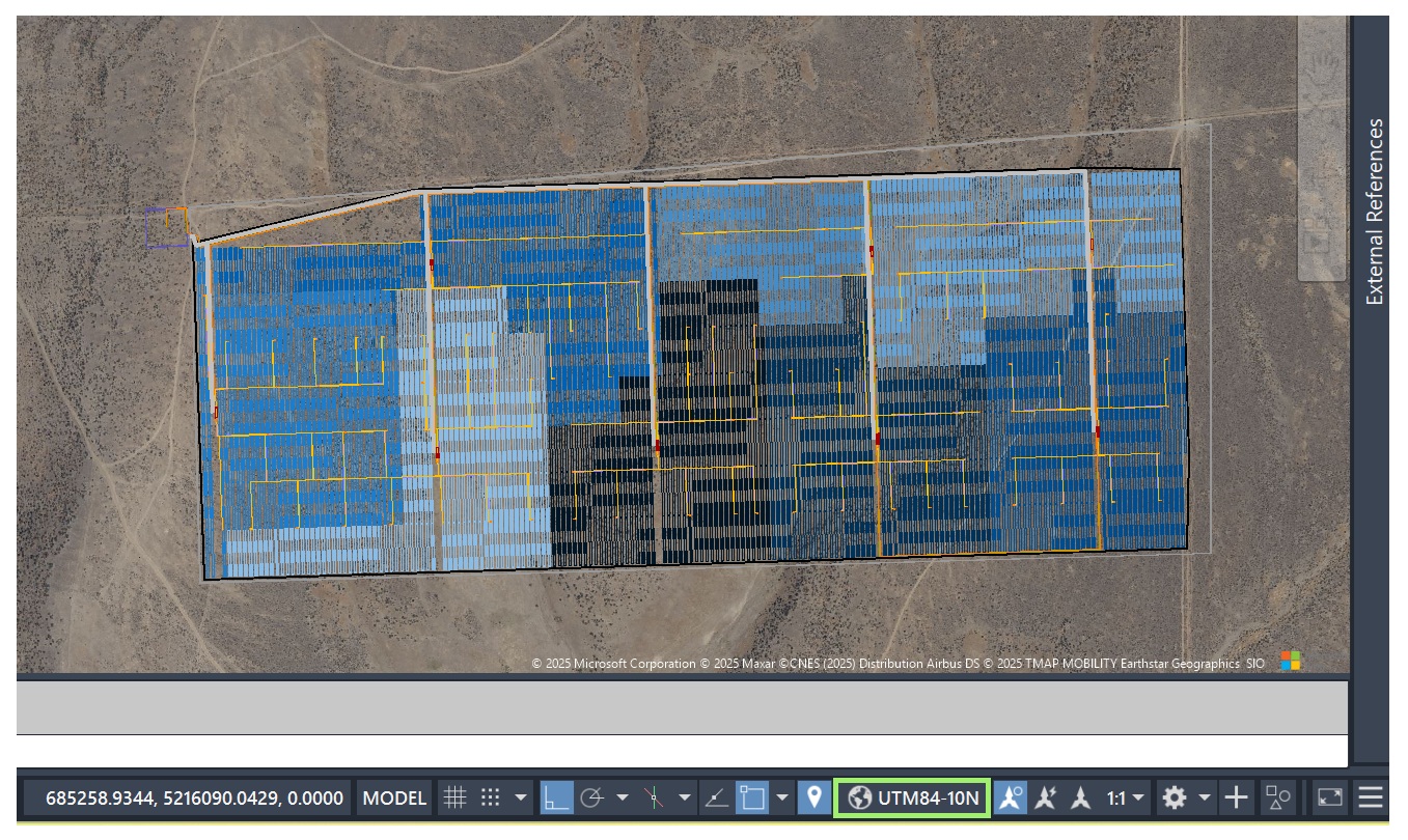 How to create a georeferenced CAD site